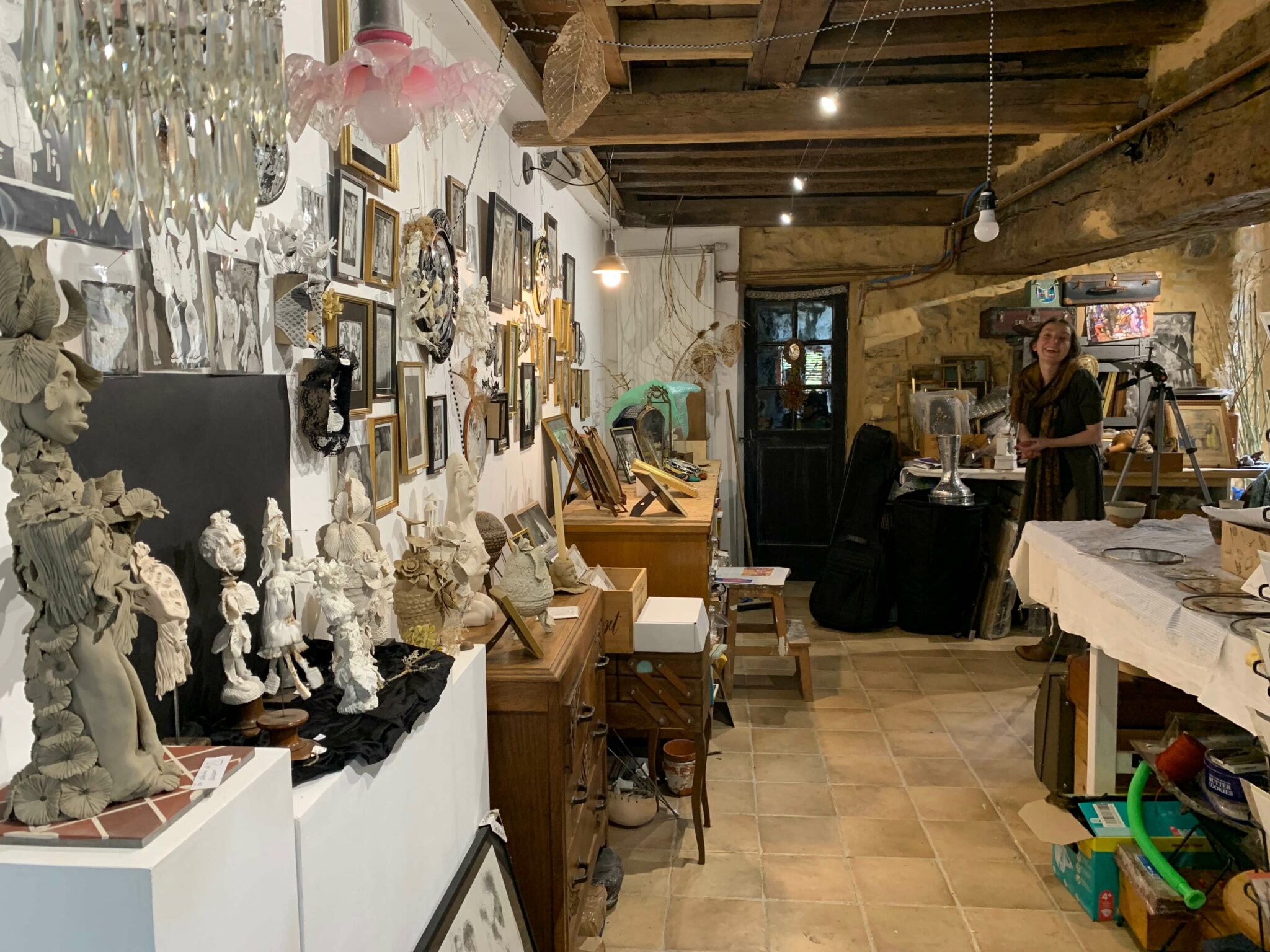 Elodie Nicolas, drawing and ceramics of anthropomorphic spirits ...